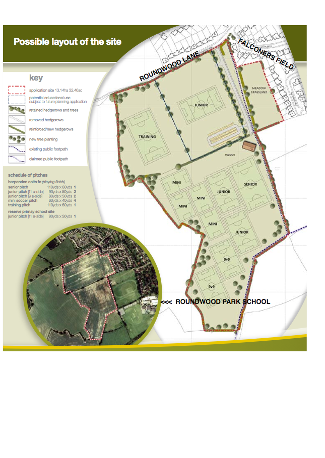 Harpenden Colts Football pitches... here.